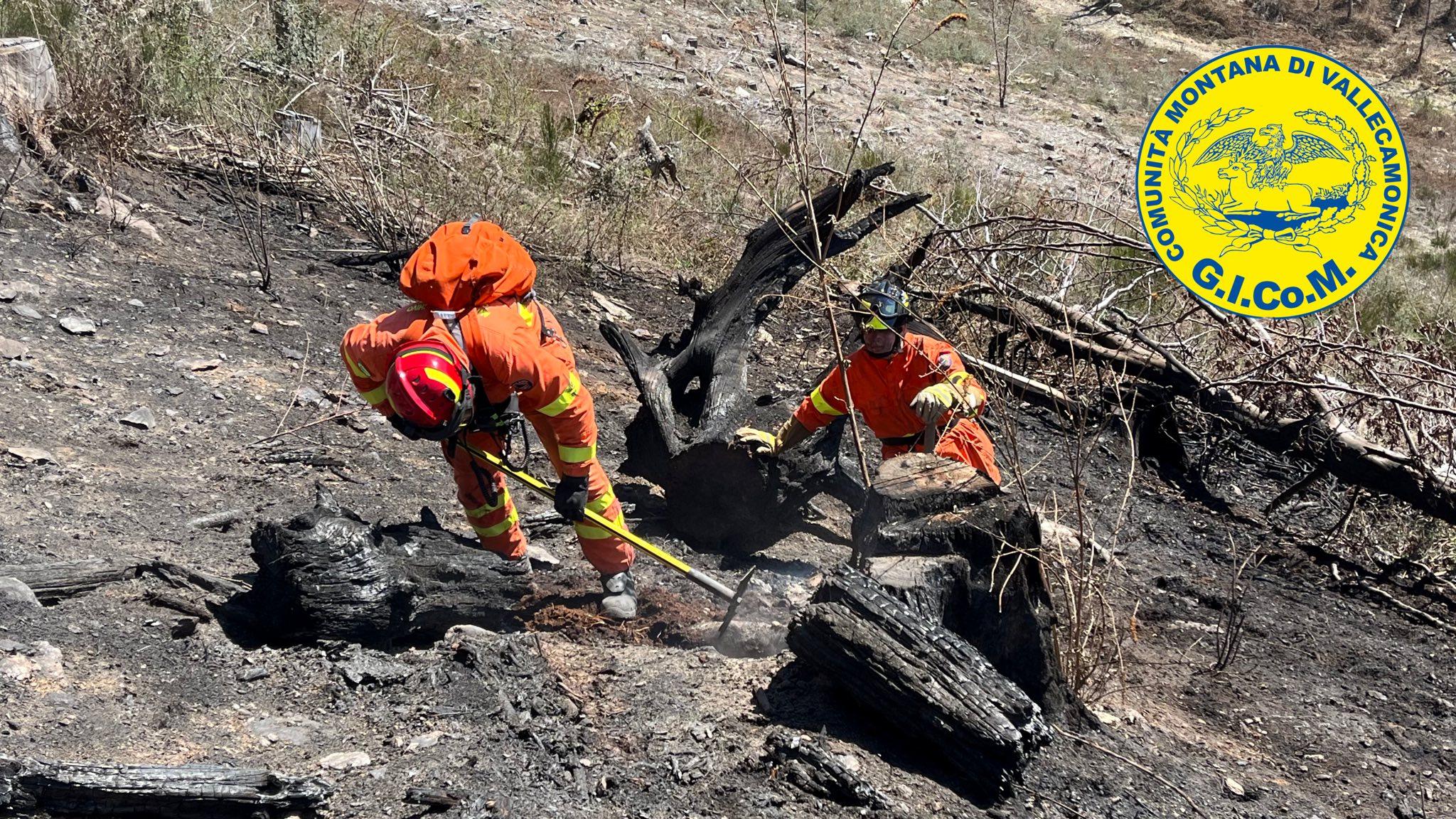 Ancora incendi in Valle Camonica: nuovo rogo a Niardo, in località Bioca