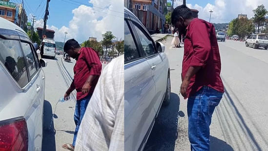 Nepalese man confronts Indian tourists for spitting on the road, video ...