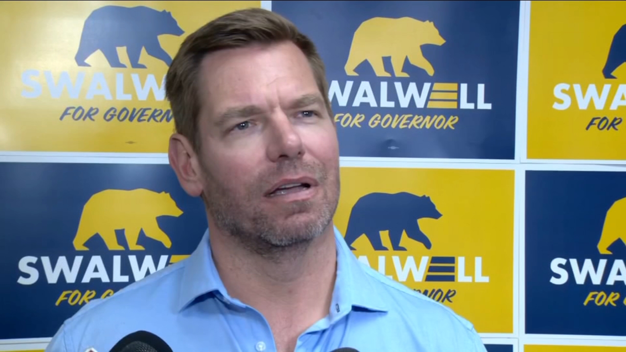 CA gubernatorial candidate Rep. Eric Swalwell denies 'false ...