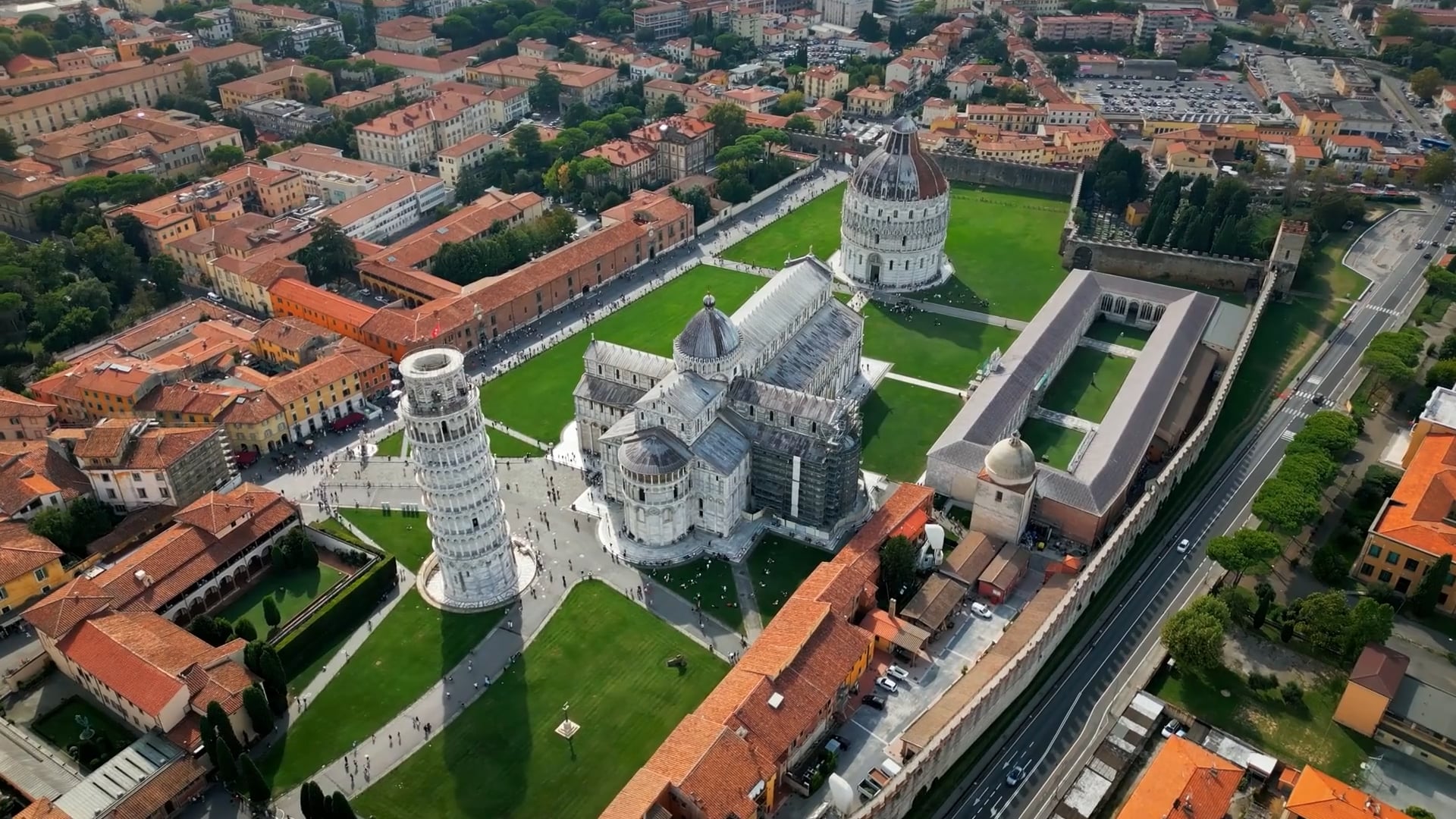 Leaning Tower of Pisa: Drone views of Italy's iconic structure