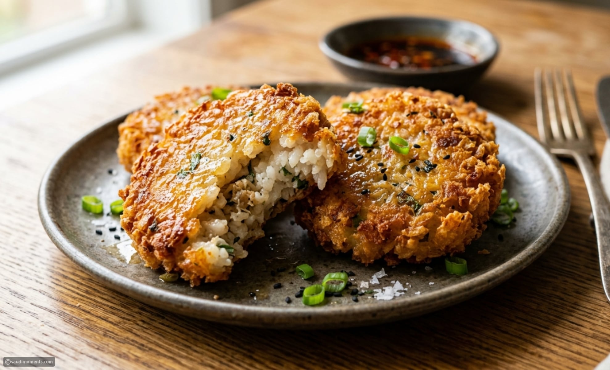 When I have leftover rice, I make these! Easy and delicious!