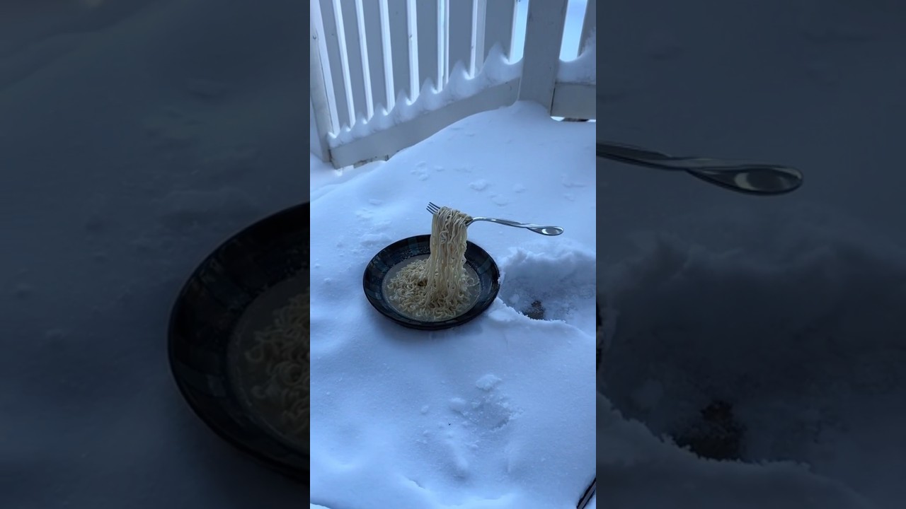 ISSEI funny video 🥶🥶🥶 frozen noodle 🍜
