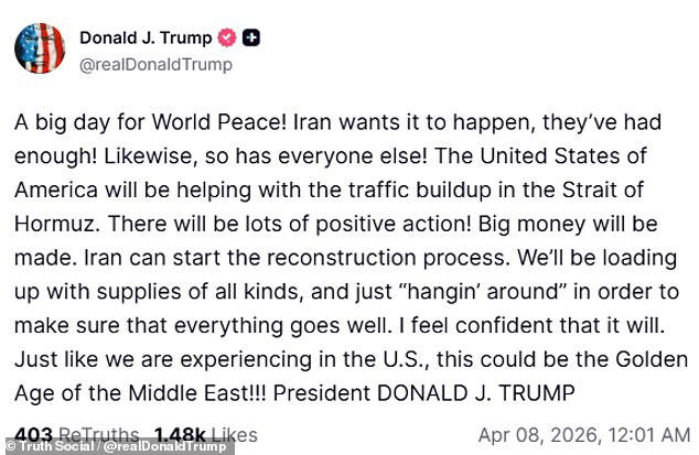 Donald Trump celebrates 'big day for world peace' as US makes 11th-hour ...