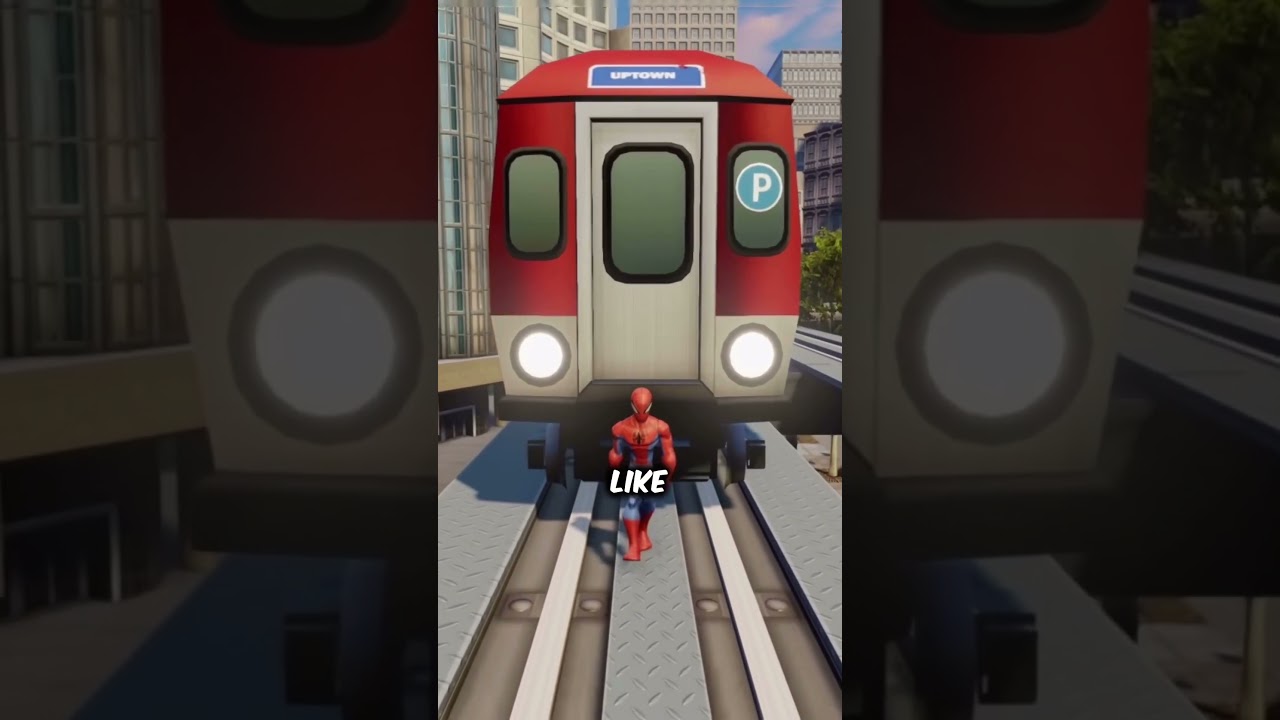 What happens if the train hits Peter in all the Spider-Man games? # ...
