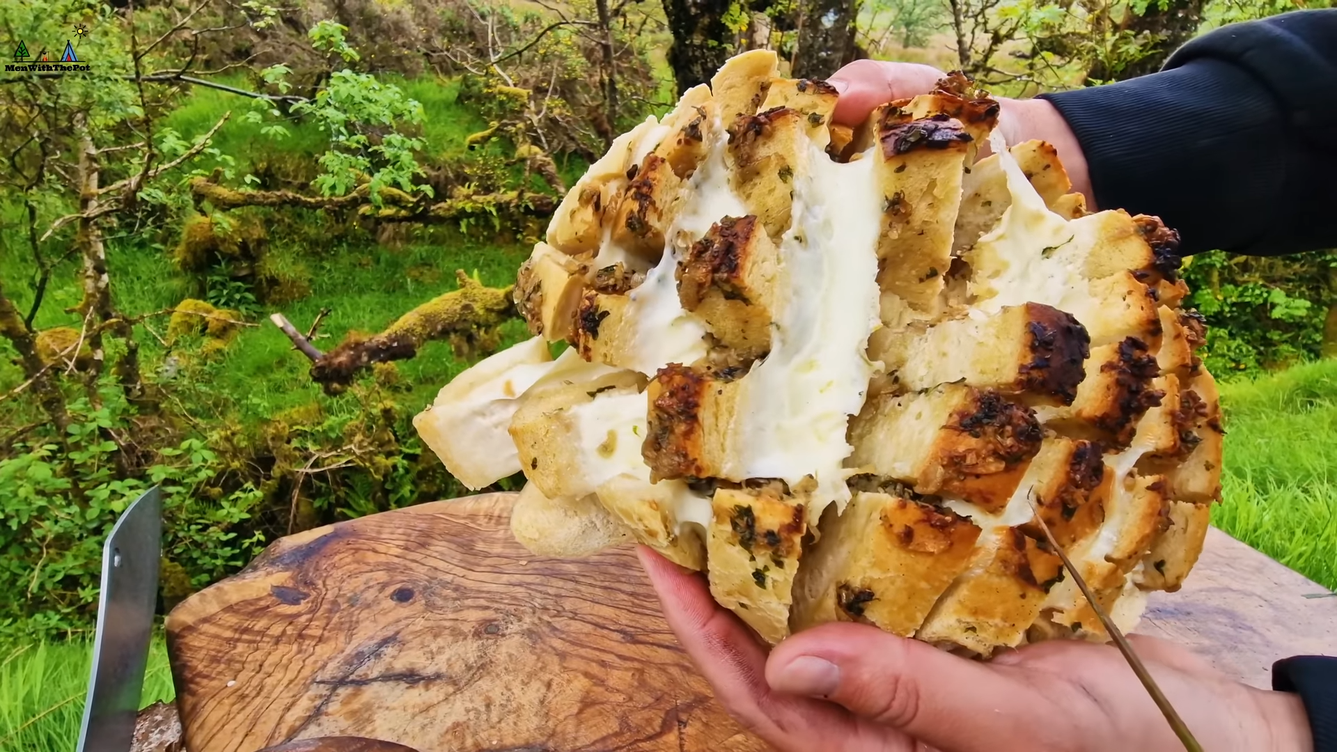 Watch how this cheese garlic bread turns massive and irresistible