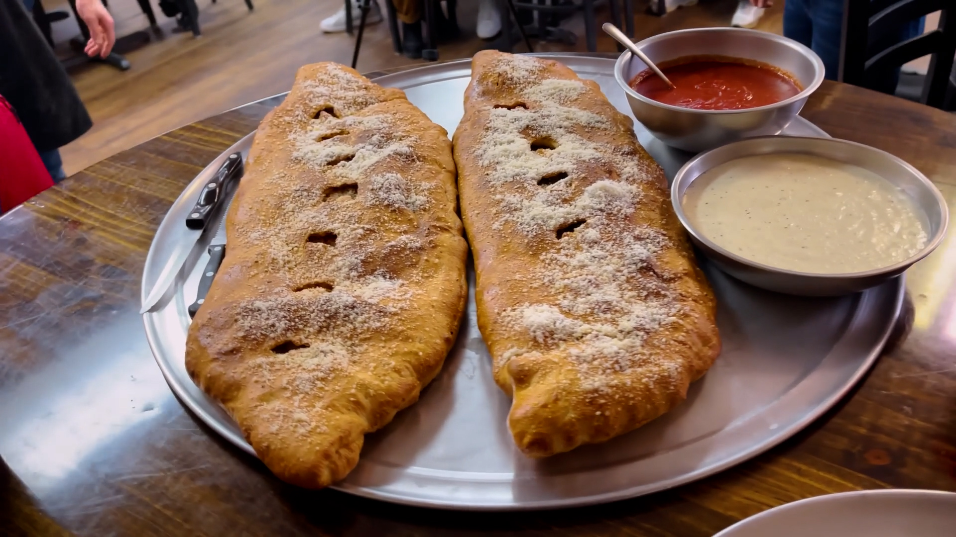 Couple attempt 2ft long 5lb stromboli challenge only a few have beaten
