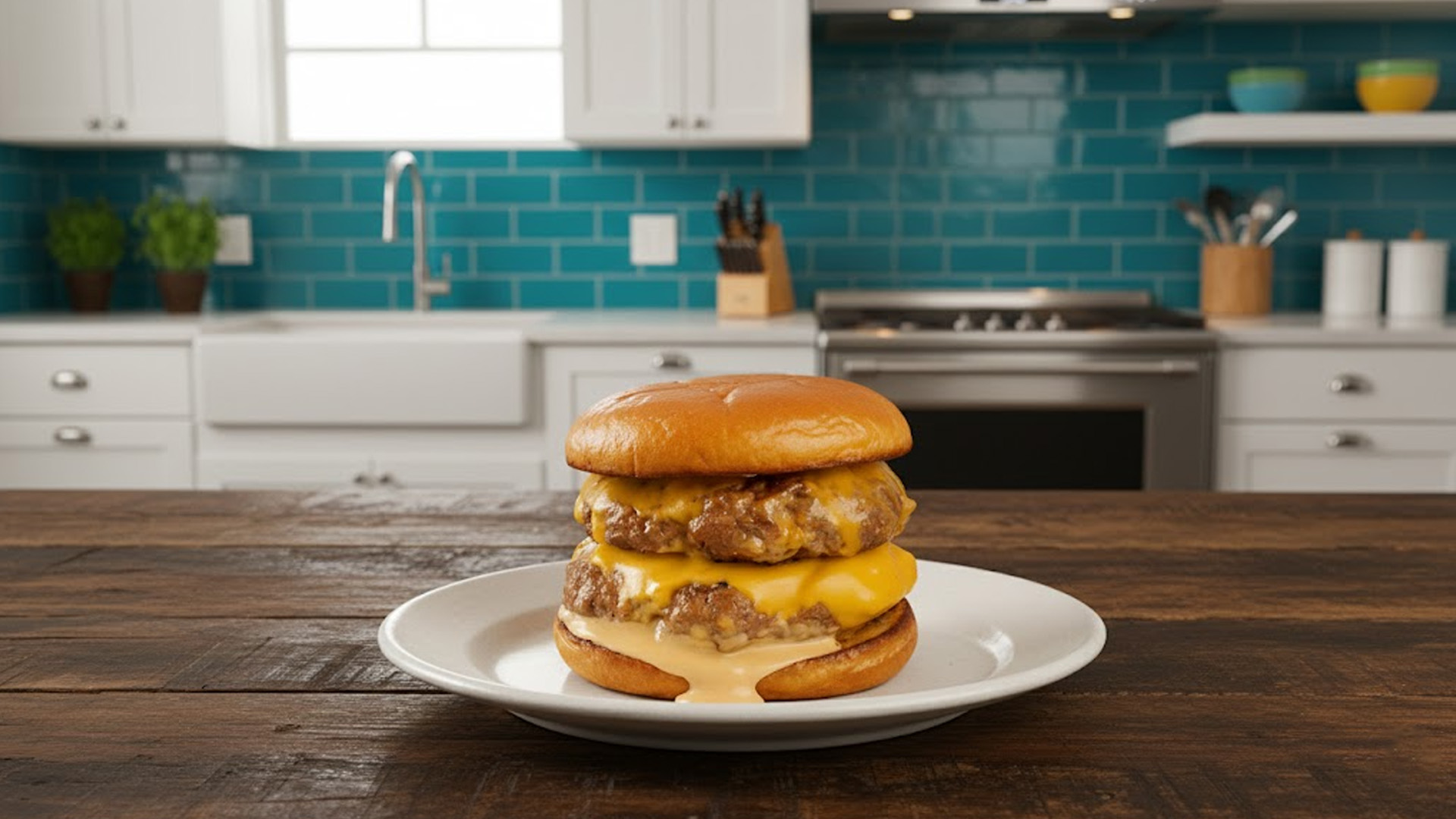 How to make double cheeseburger