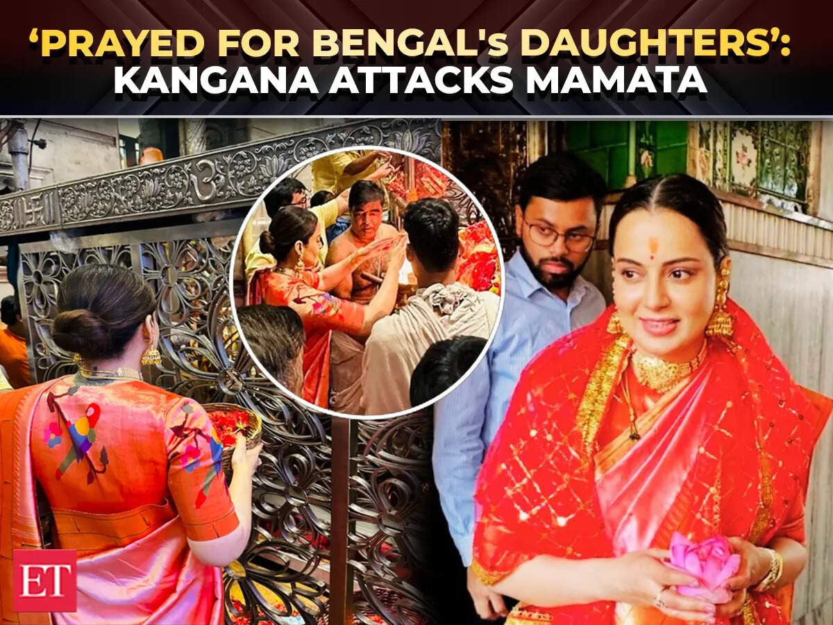 Kangana Ranaut visits Kalighat Temple in Kolkata, hits out at Mamata ...
