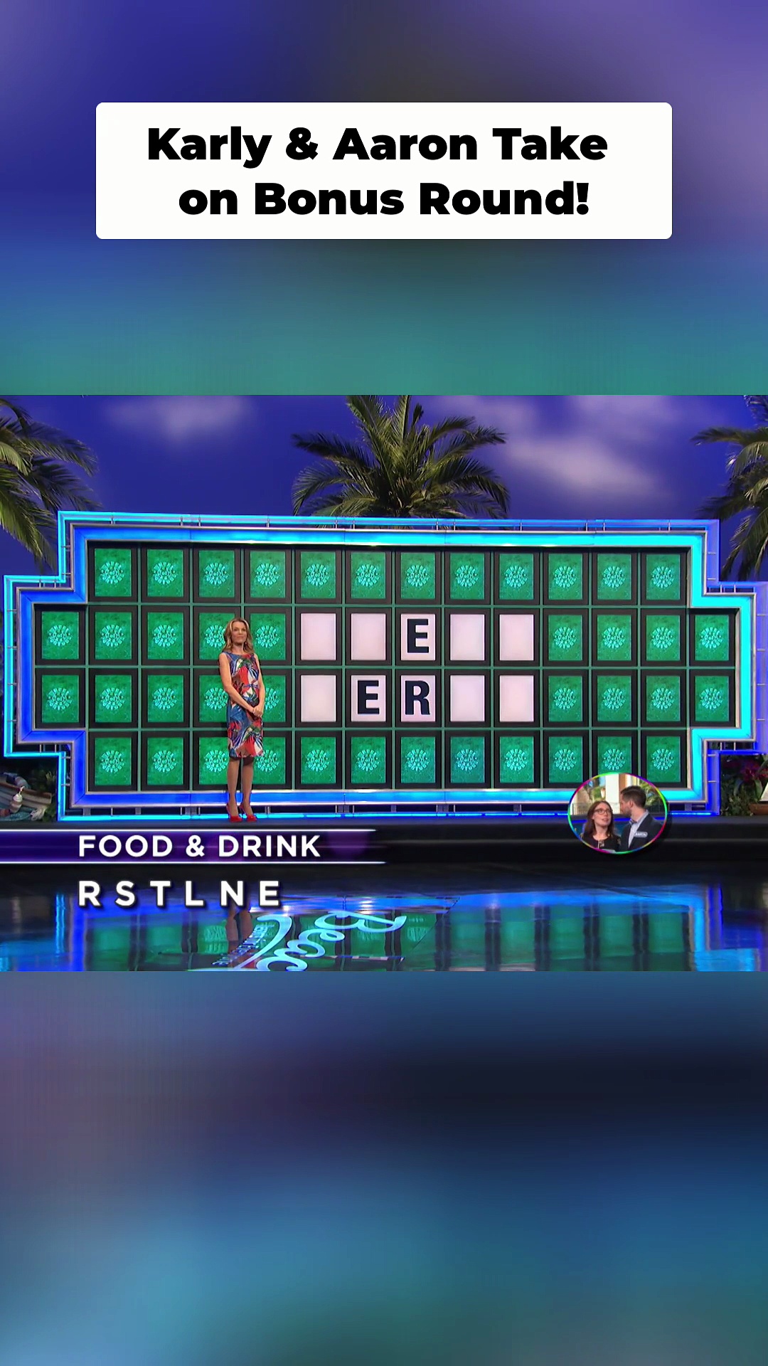 Karly and Aaron take on high-stakes bonus round on Wheel of Fortune