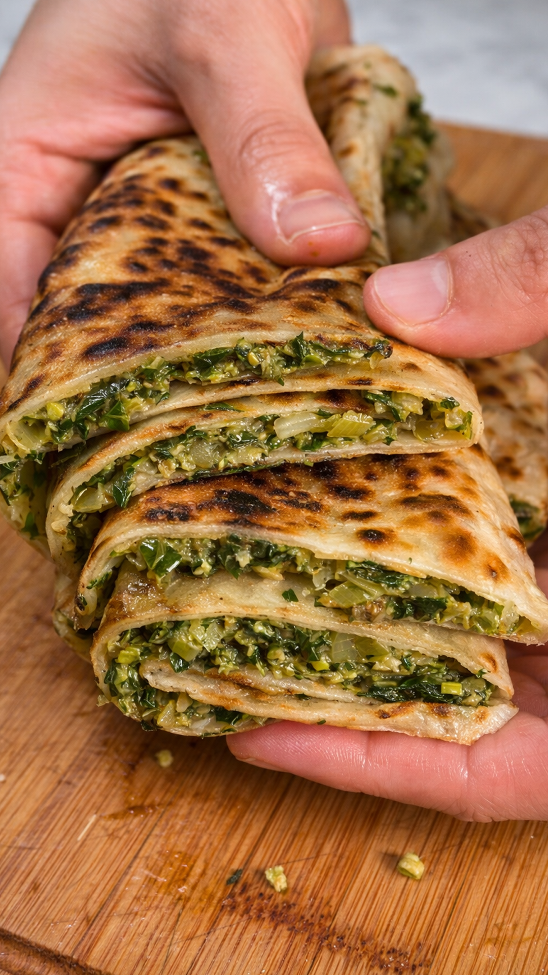 Soft vegan flatbread made with simple ingredients