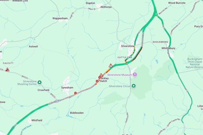 Serious crash closes A43 in both directions on busy route in and out of ...