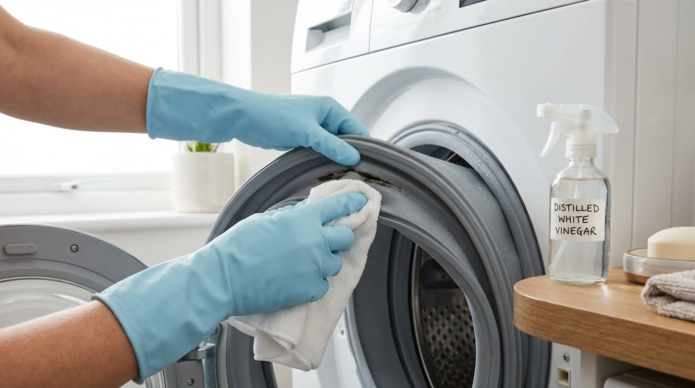 Stop musty laundry: Black mould on your washing machine seal will ...