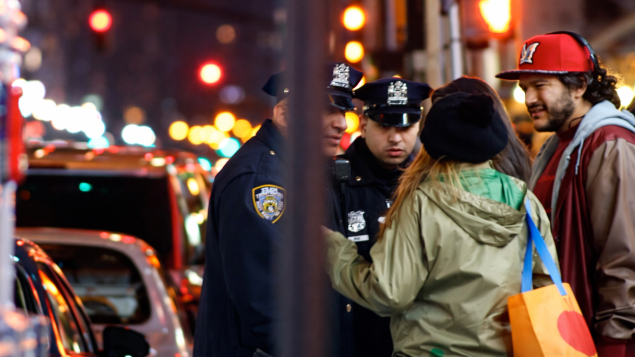 Police react to being asked for their number