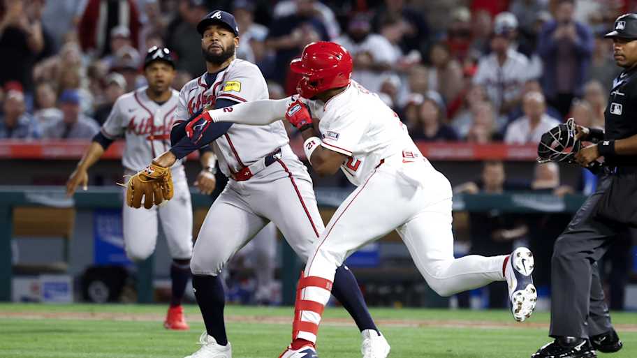 Former Royals slugger leads charge in chaotic Angels-Braves brawl