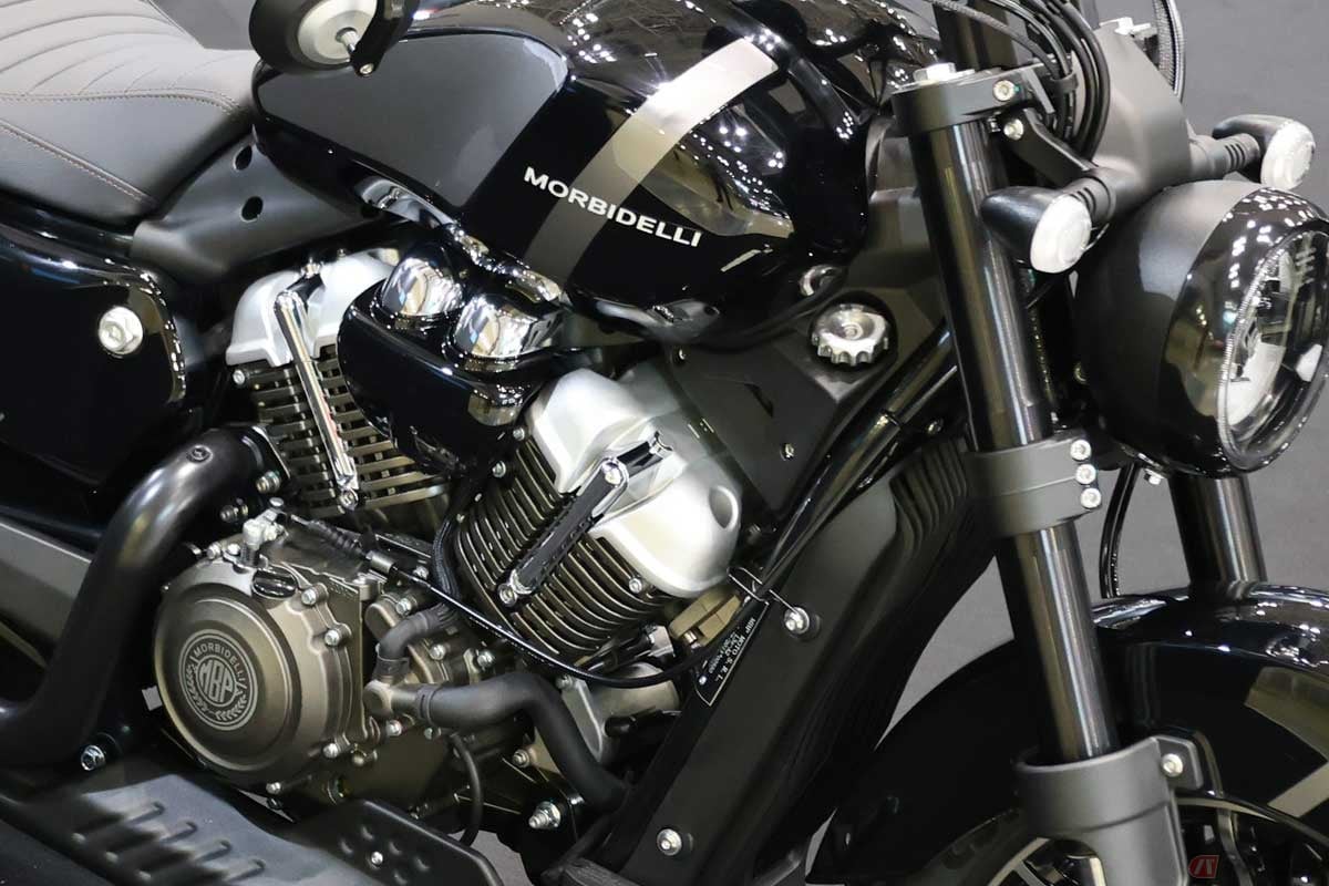 75.9万円!「Vツインエンジンで排気量は250cc」「中型とは思えない迫力」日本初公開のモルビデリ「C252V」に称賛の声