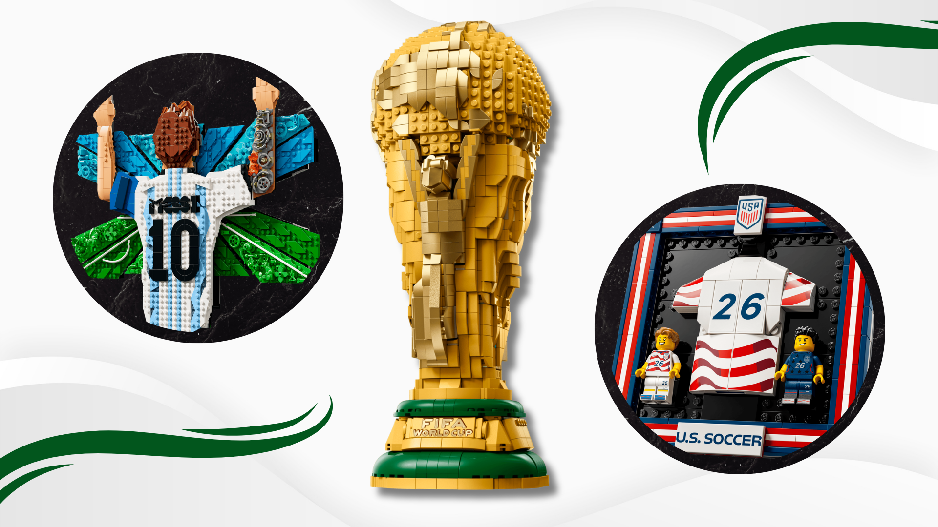 LEGO World Cup sets featuring Messi and Ronaldo, how to buy