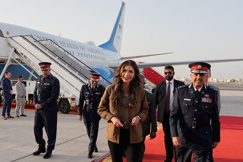 Melania can now use Kristi Noem's $70 million jet, with flat-screen TVs ...