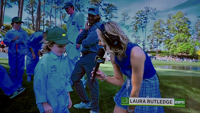 Golf fans loving Laura Rutledge's performance at the Masters