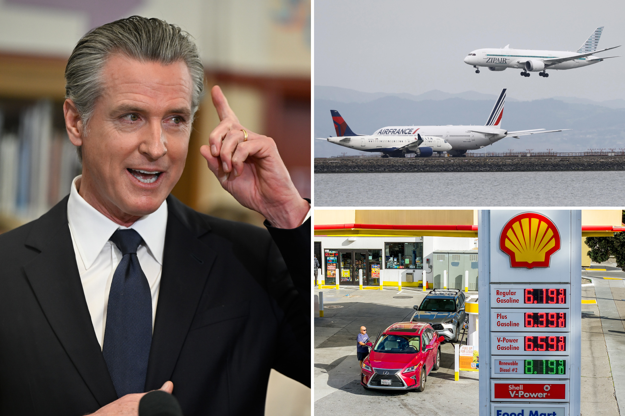 Woke Gavin Newsom 'green' jet fuel plan could spike California gas ...