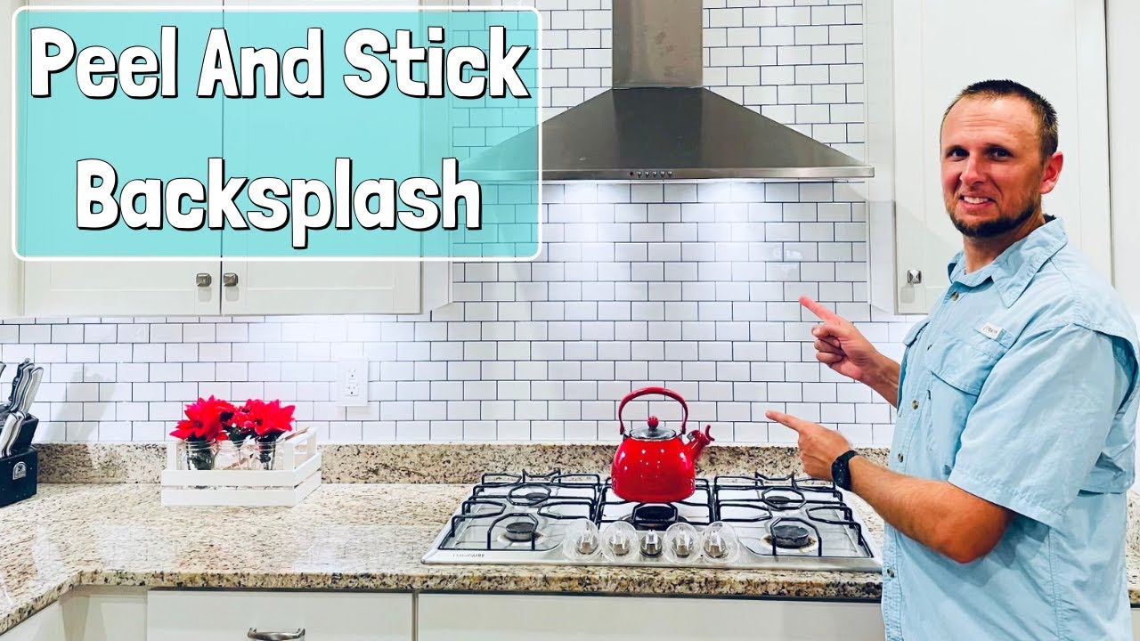 I installed a peel and stick backsplash! 😍