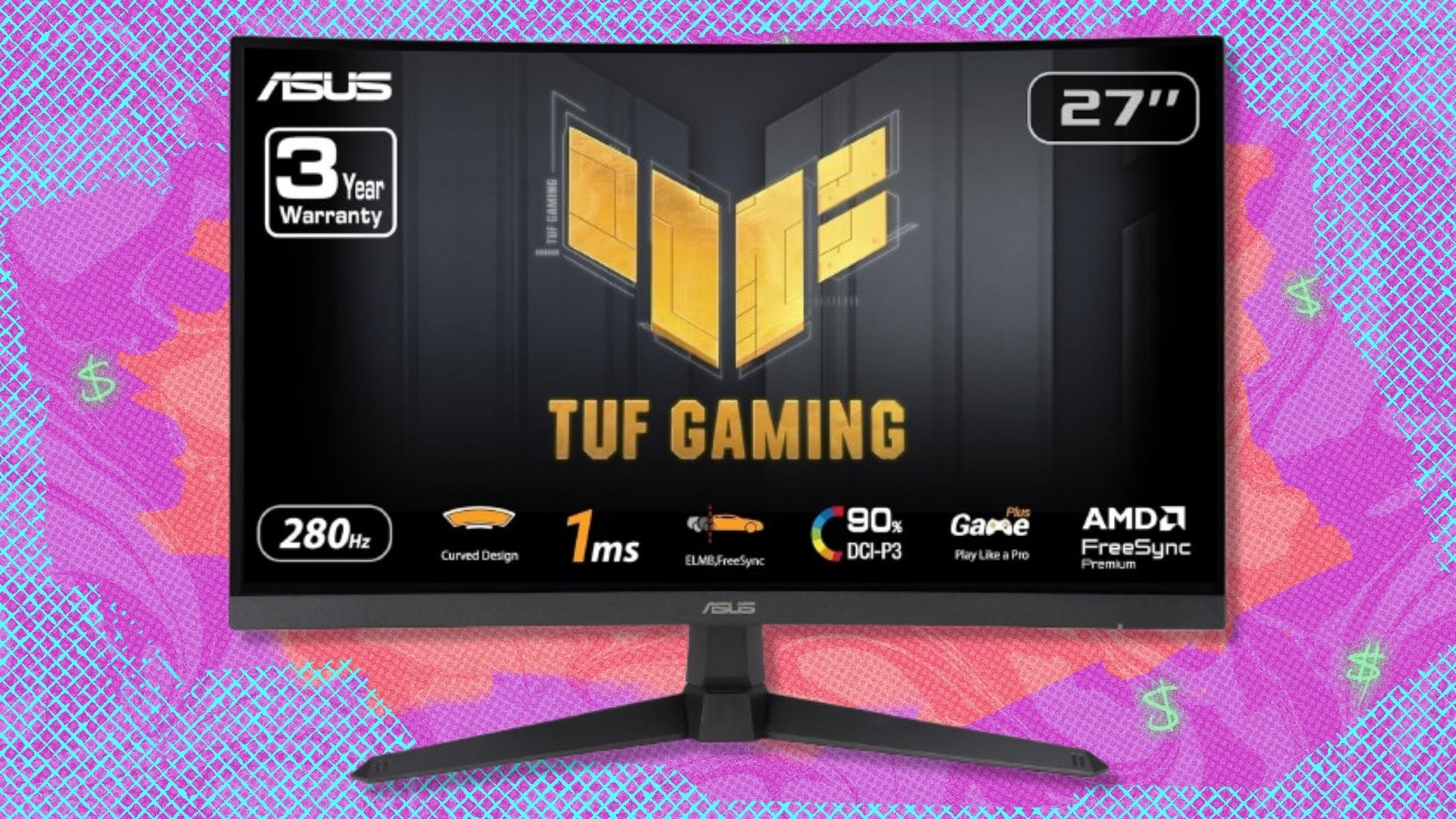 This curved 27-inch ASUS TUF gaming monitor is now at its best-ever ...