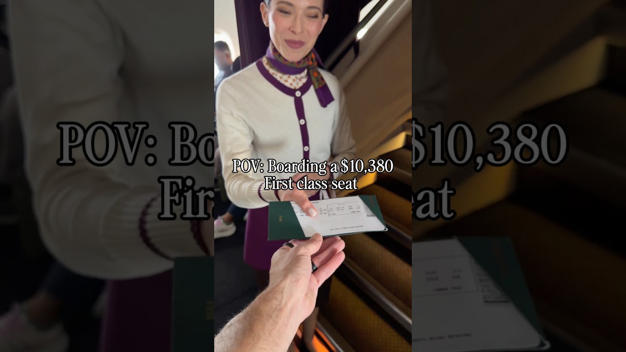 $10,000 first class seat