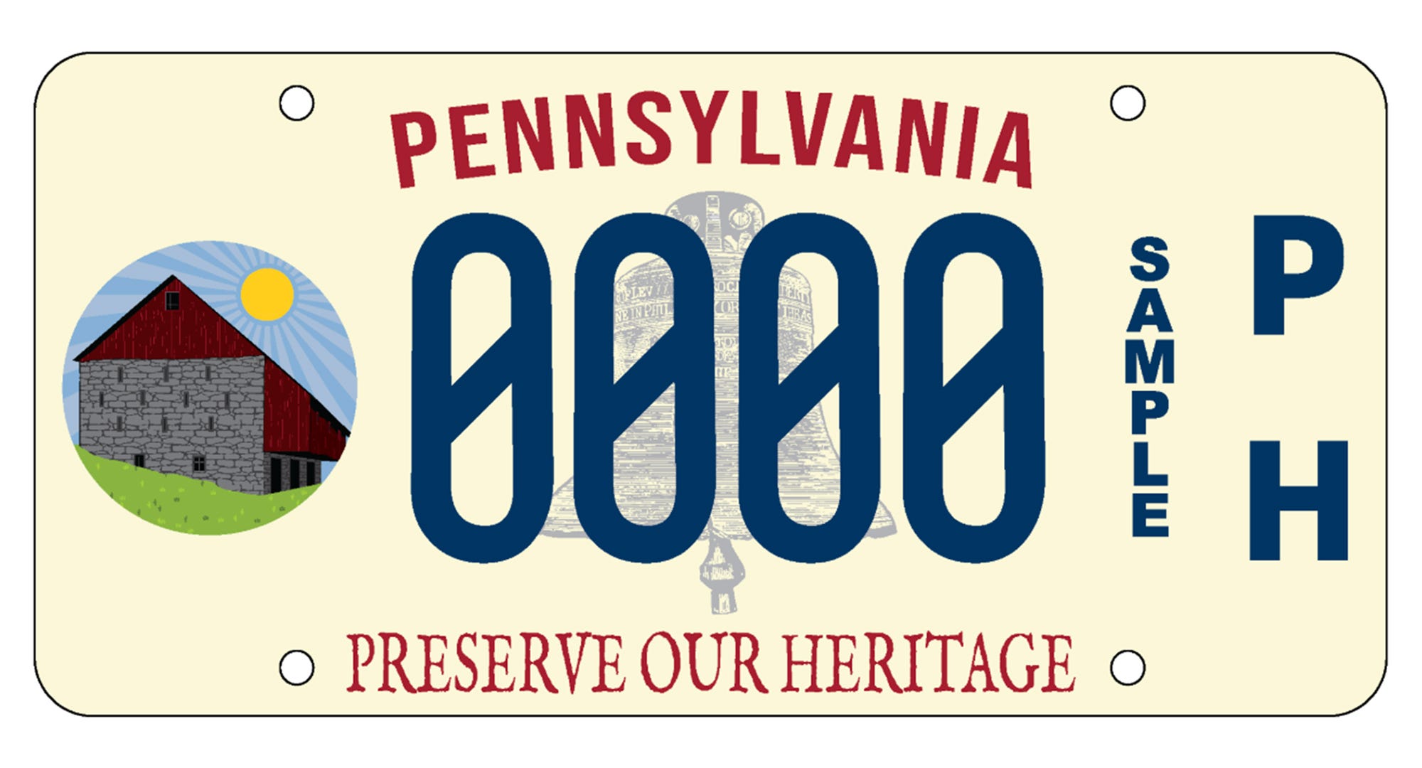 New Pennsylvania license plate celebrates the iconic bank barn