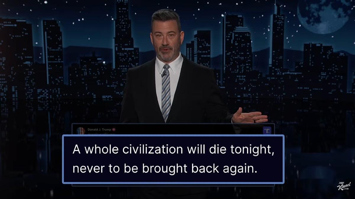 Jimmy Kimmel hilariously roasts 'crazy' Donald Trump's 'two weeks ...