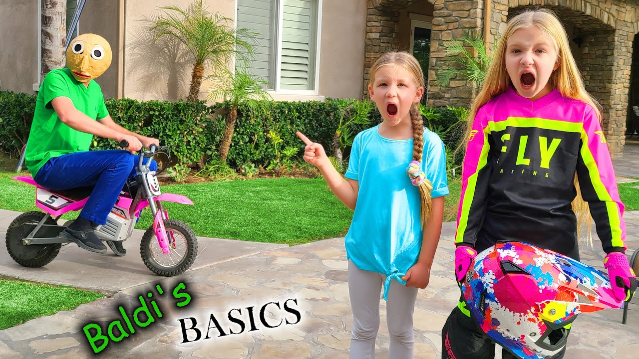 Baldi steals my motorcycle! Baldi's Basics in real life chase!
