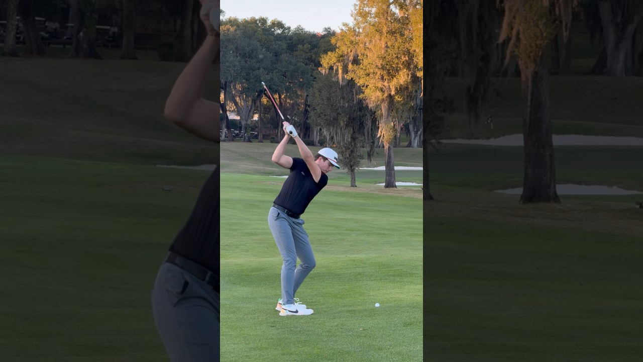 Big ol fade with the 2 iron! #golf #shorts