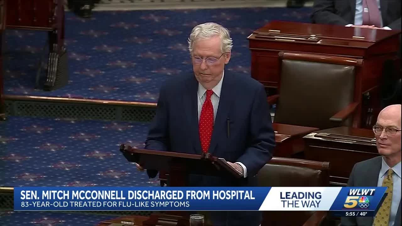 Sen. Mitch McConnell released from hospital after flu-like symptoms