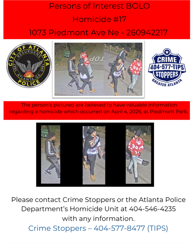 Atlanta police seek public's help after fatal shooting in Piedmont Park