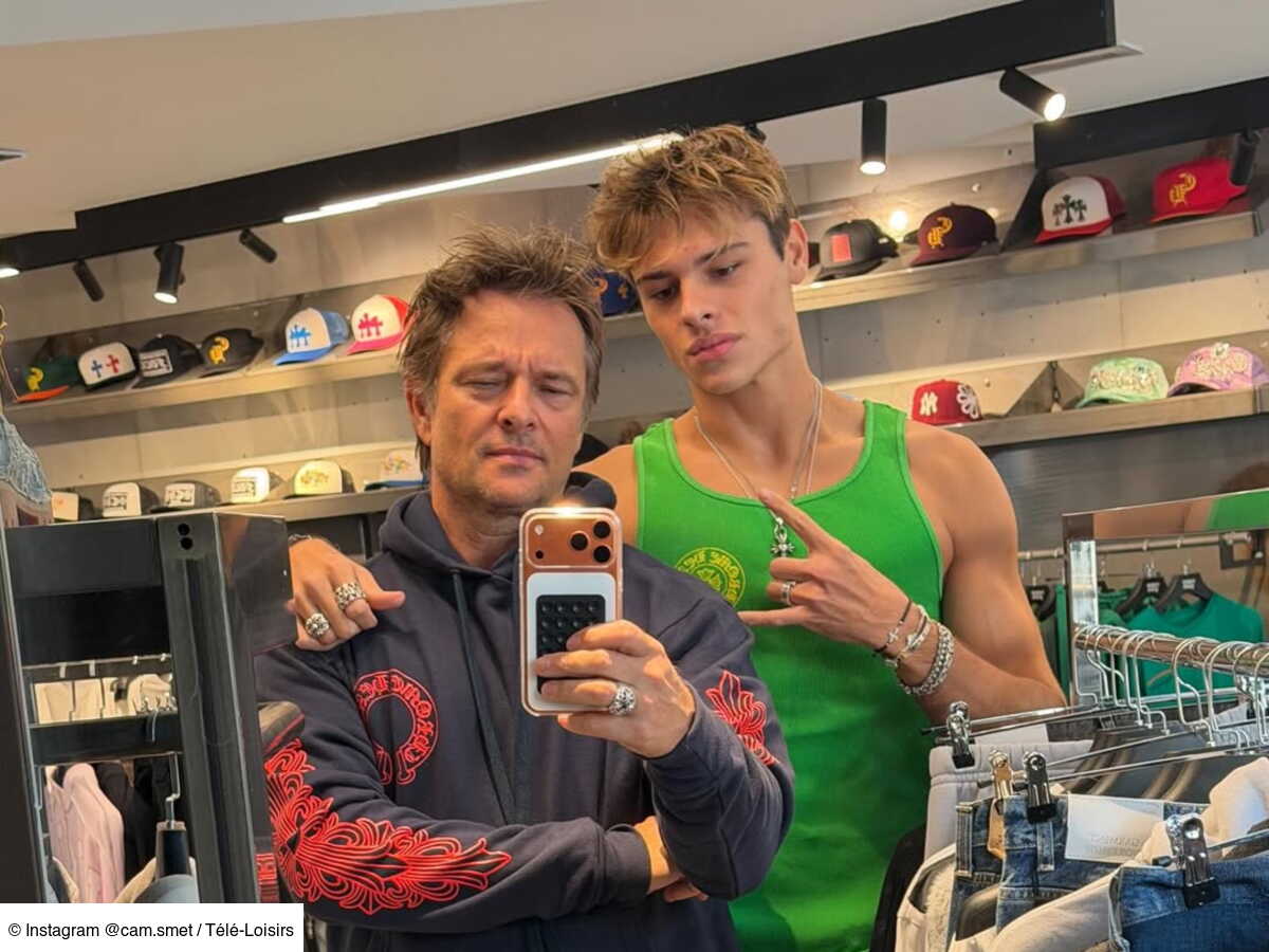 Cameron Smet, le fils de David Hallyday, félicité par sa famille après ...