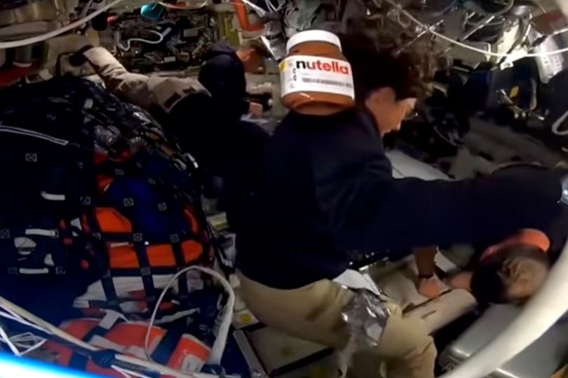 NASA responds to 'product placement' claims after Nutella jar floats ...
