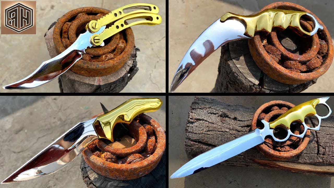 I turned rusty bearings into stunning knives 🔪