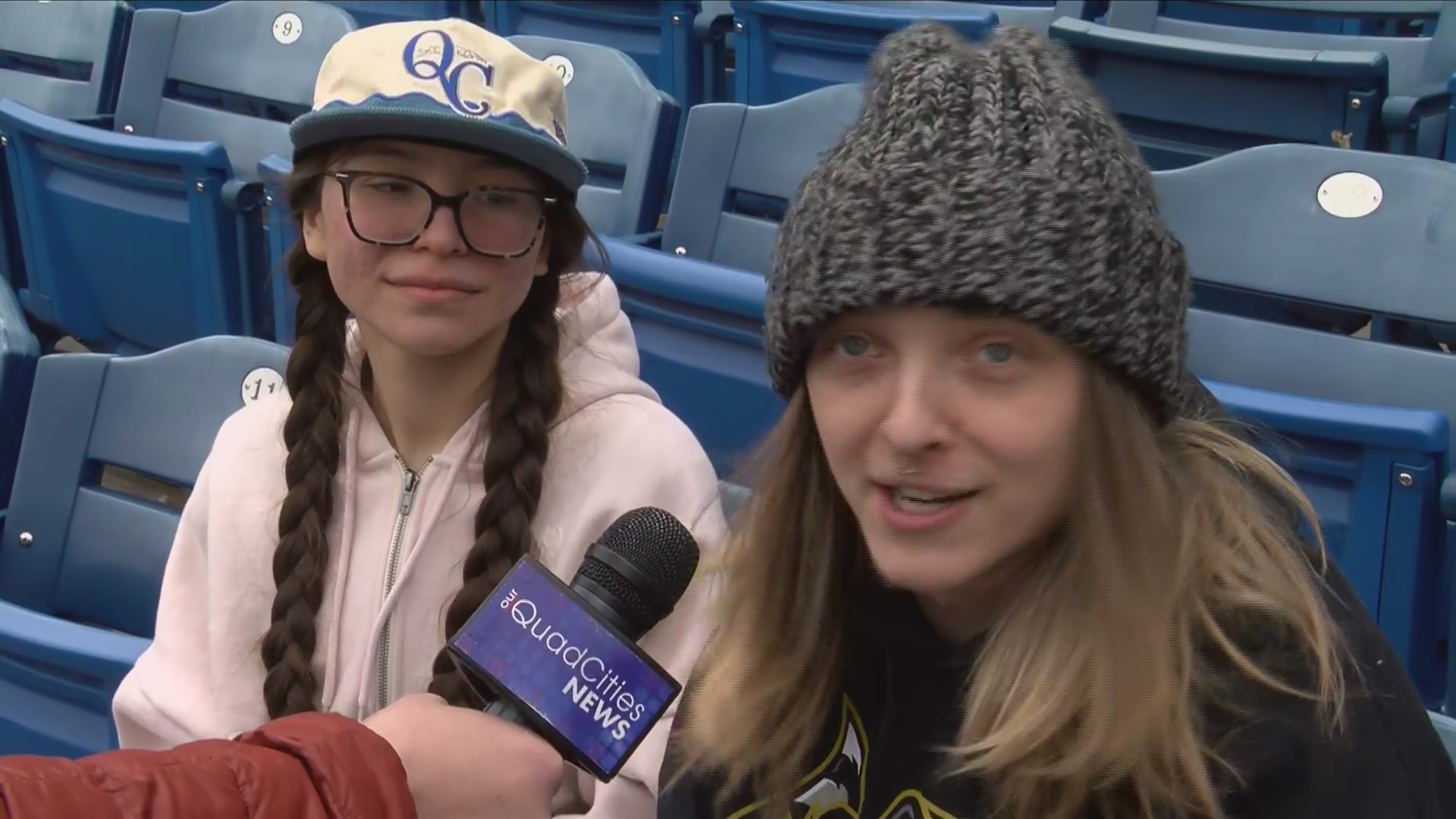 Young Quad Cities River Bandits fans enjoying opening night