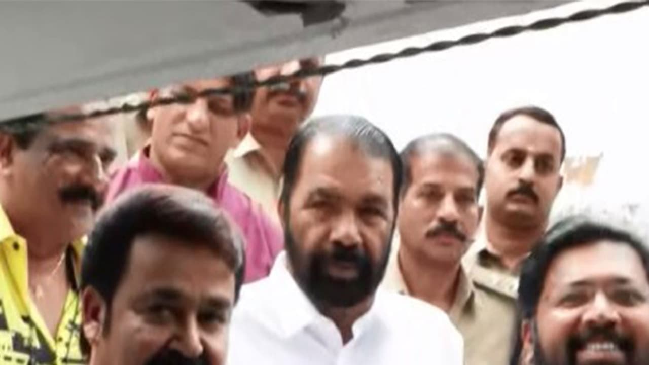 Kerala polls: Minister V Sivankutty, actor Mohanlal cast votes