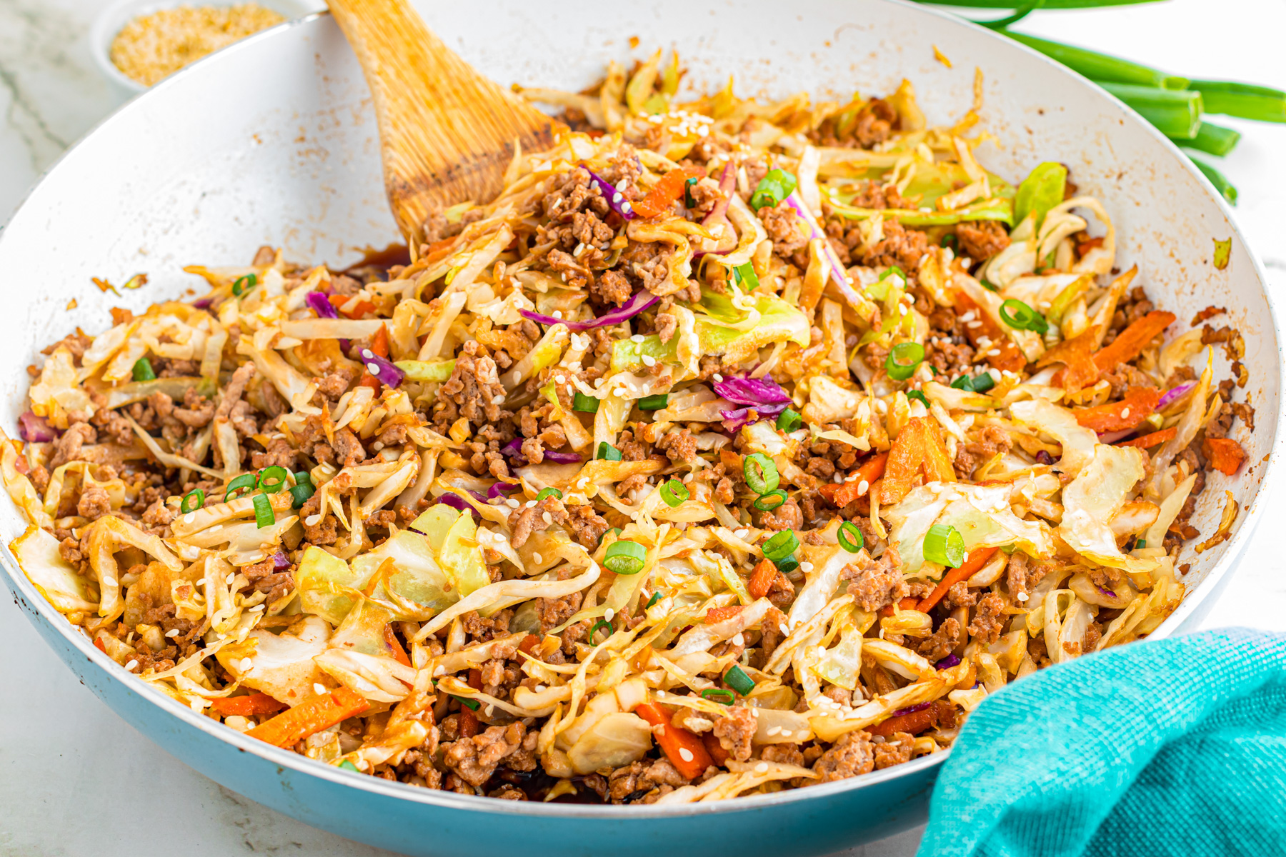 Pork egg roll in a bowl