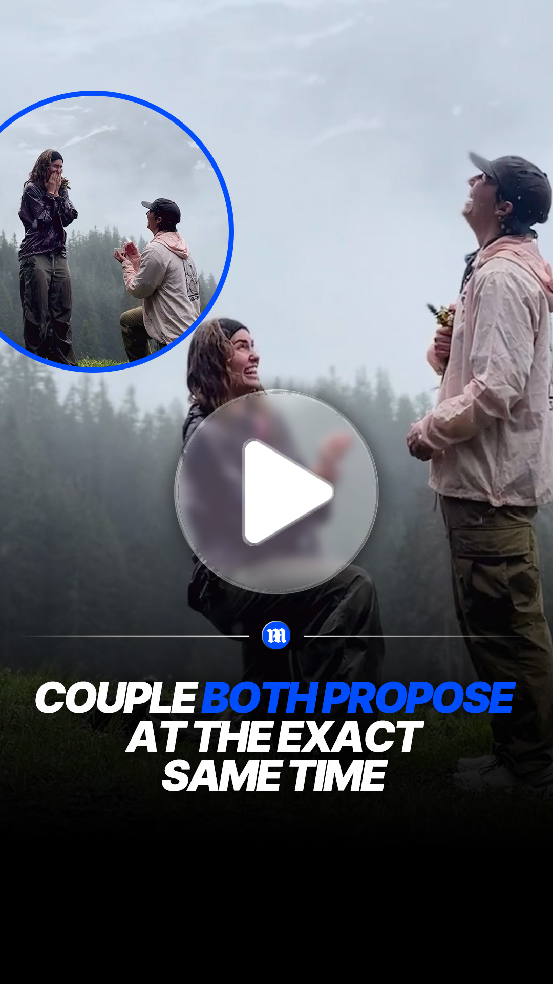 Couple surprises each other with simultaneous proposal