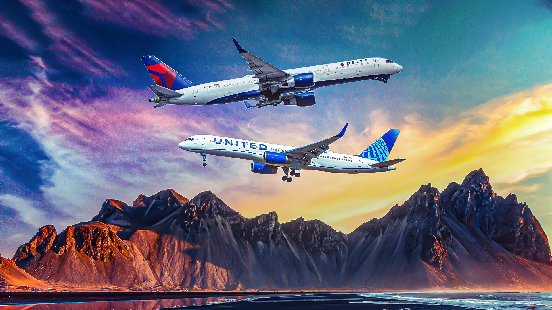 The transatlantic routes operated by US Boeing 757s