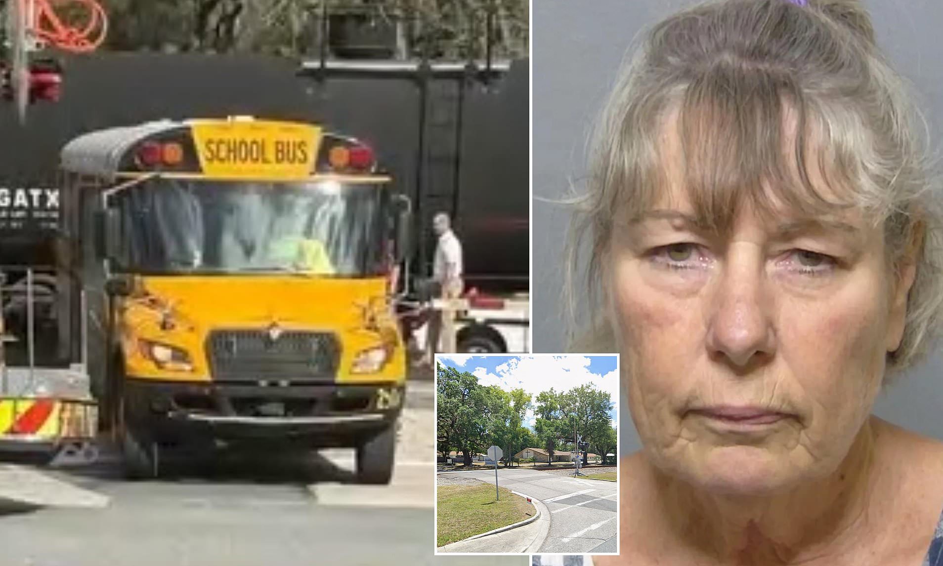 Terrified screams after school bus driver steers vehicle packed with ...