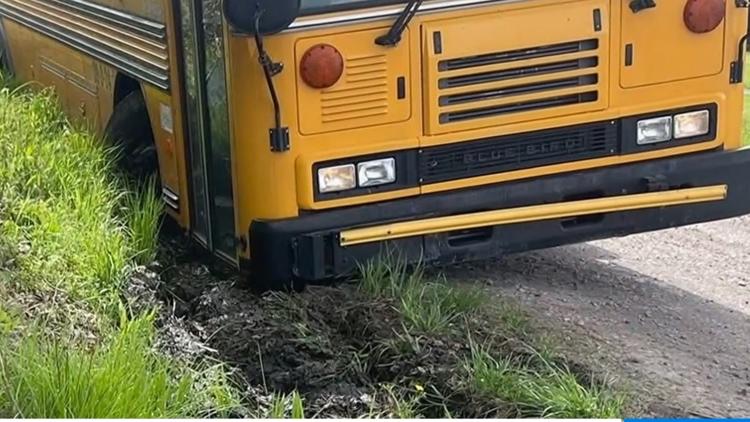School bus ends up in ditch in Logan County, neighbors raise concerns ...