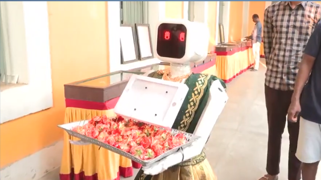Puducherry elections 2026: Robot 'Nila' welcomes voters as polling ...