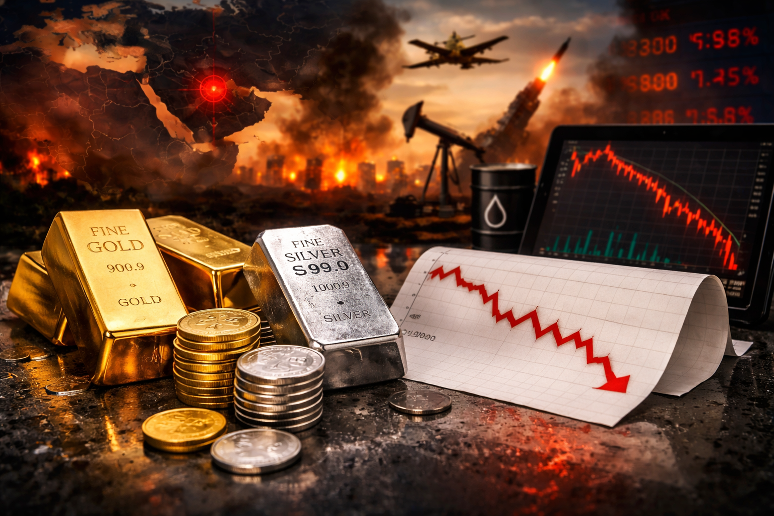 Silver, gold ETFs fall up to 4% as rising crude, rate hike fears hit ...