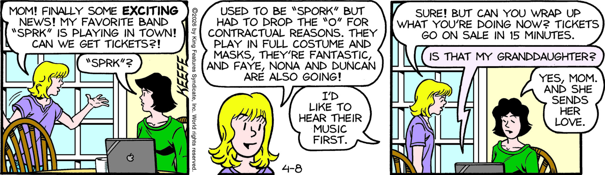 Sally Forth by Francesco Marciuliano; drawn by Jim Keefe