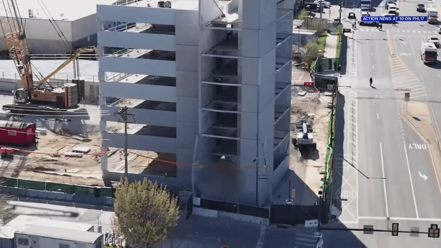 Demolition of collapsed South Philadelphia parking garage