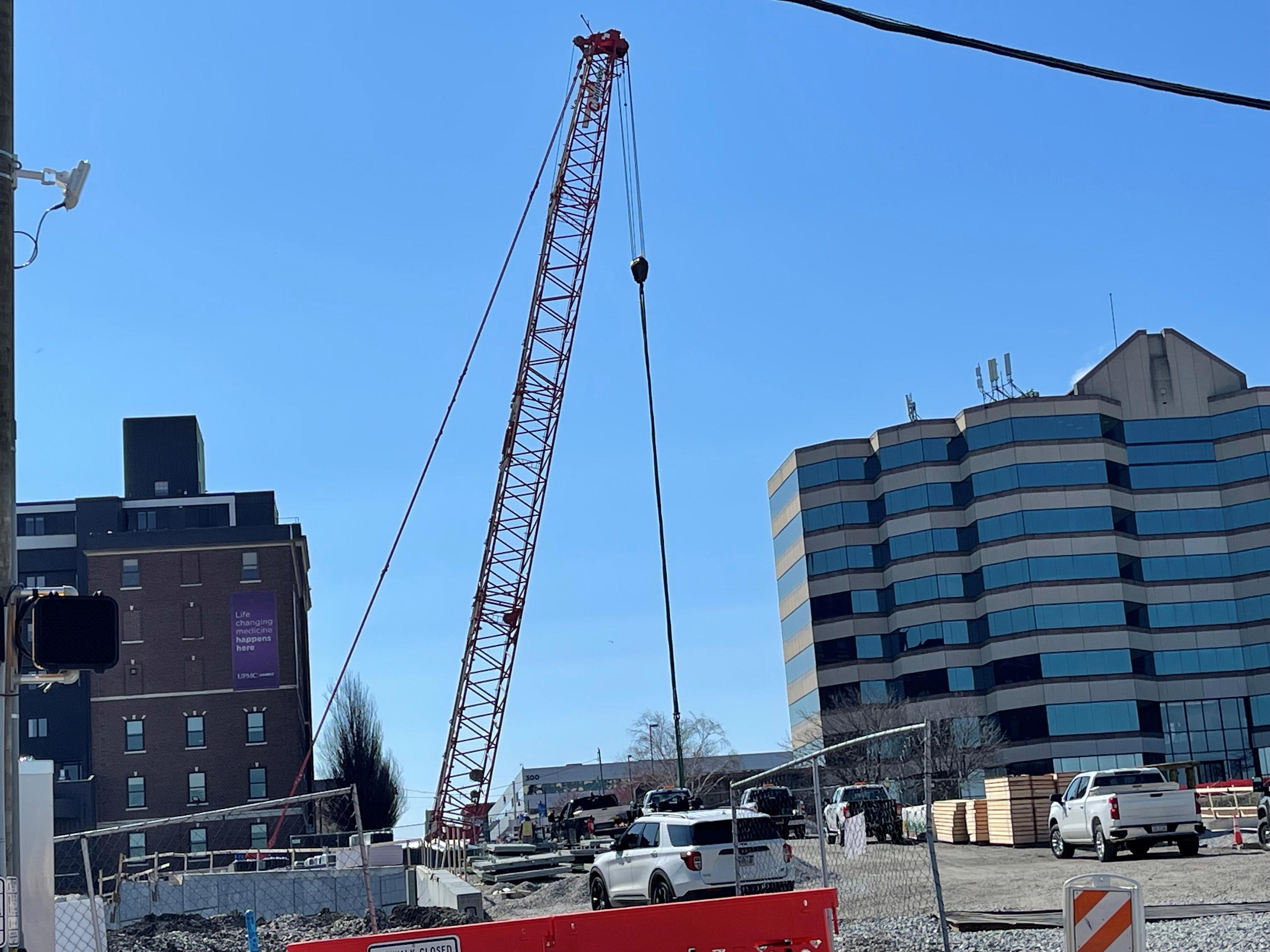 Bayfront construction project on schedule as giant beams installed