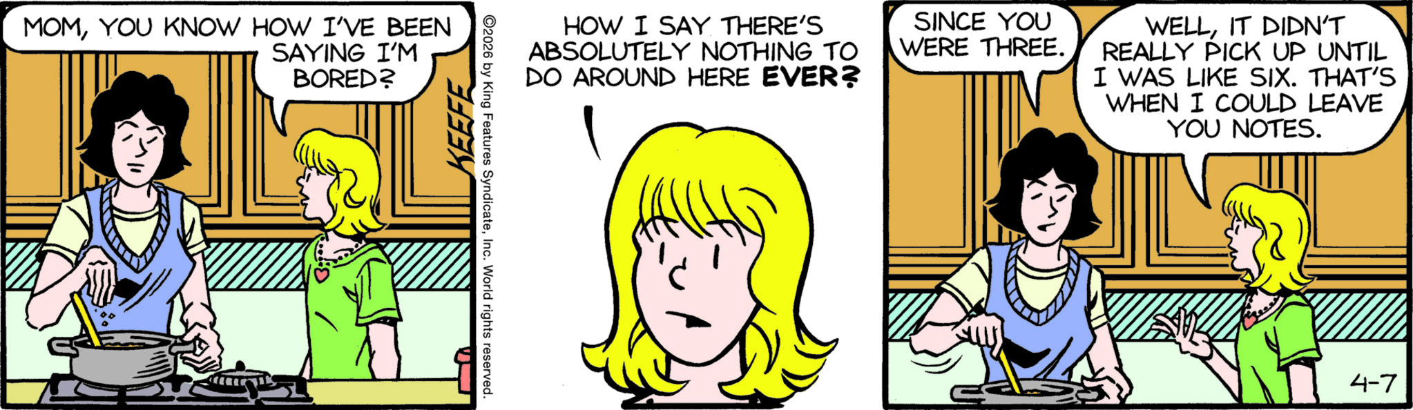 Sally Forth by Francesco Marciuliano; drawn by Jim Keefe