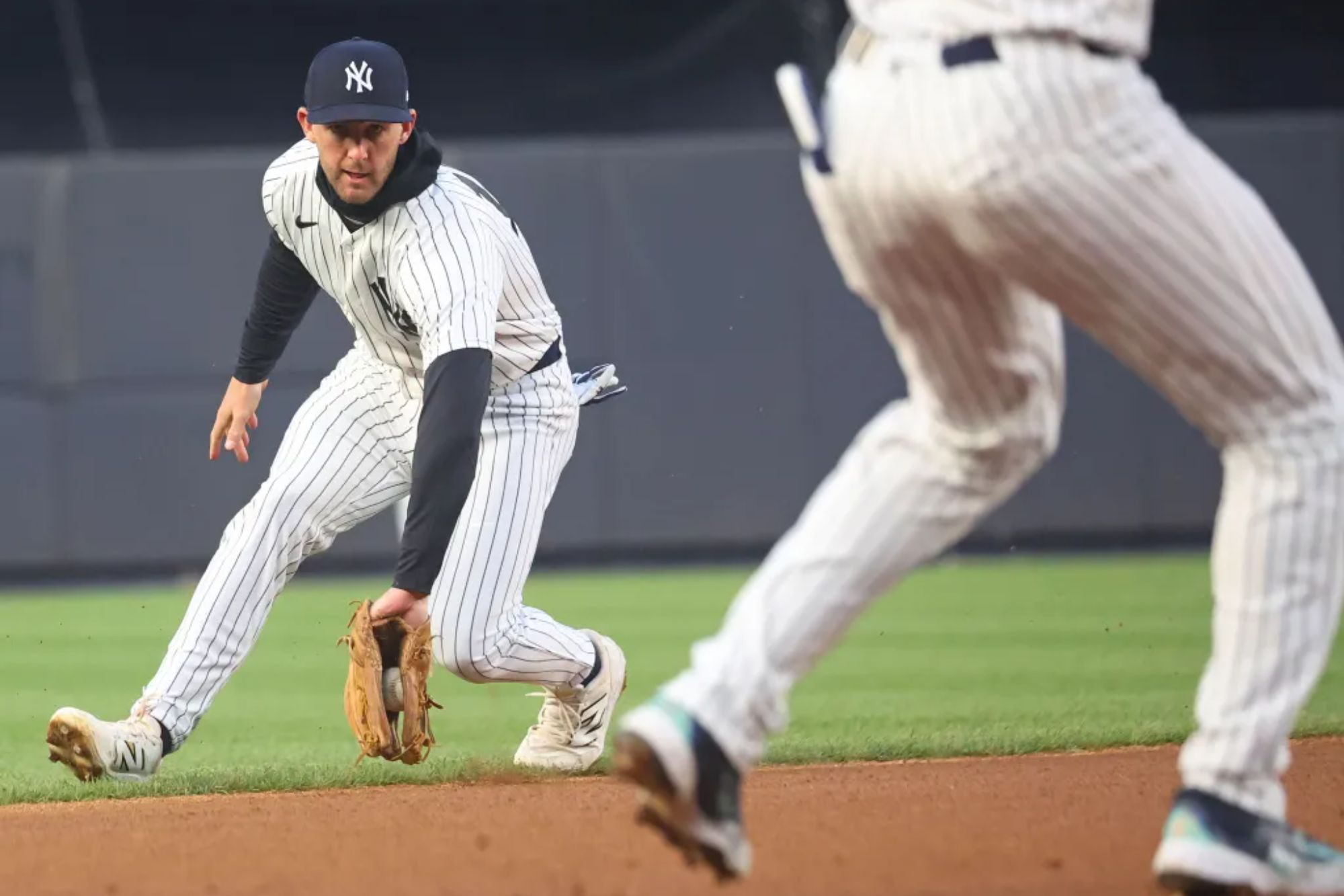 Yankees’ Ryan McMahon passes fielding test in first game at shortstop ...