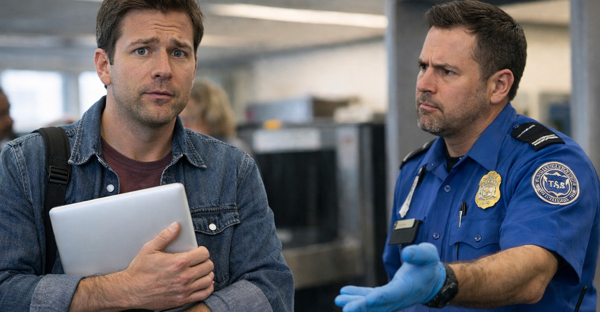 I handle sensitive information for work. The TSA wanted to go through ...